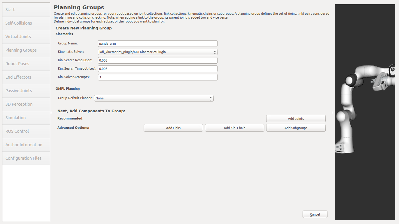 MoveIt! 学习笔记12 - MoveIt! Setup Assistant 配置方法_ros moveit 添加home点-CSDN博客