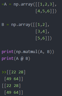 java计算内积dot_np.dot()、np.multiply()、np.matmul()方法以及*和@运算符的用法总结-CSDN博客