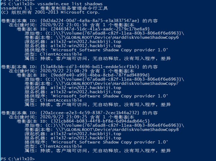 使用vssadmin提取ntds.dit-CSDN博客