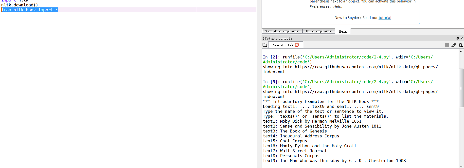 2.3语料库NLTK数据包下载及安装_nltk_data 下载-CSDN博客