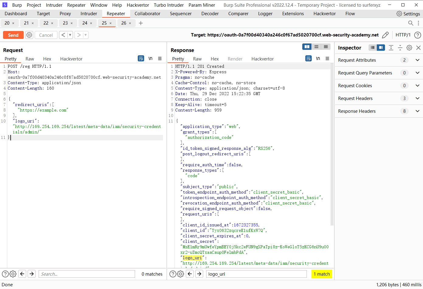 burpsuit 靶场(OAuth authentication categories)_burp oauth-CSDN博客