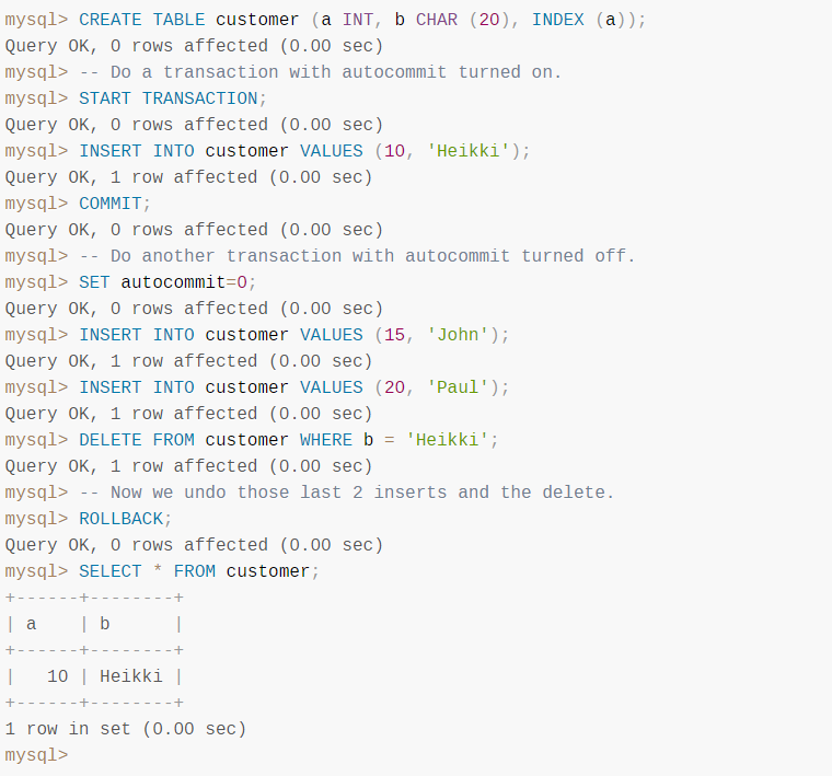 Mysql 事务操作数据库事务在什么情况下结束 Csdn博客 