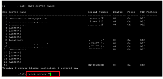 How to Physically Reset Blade in HP C7000 Chassis through Onboard Administrator CLI?-CSDN博客