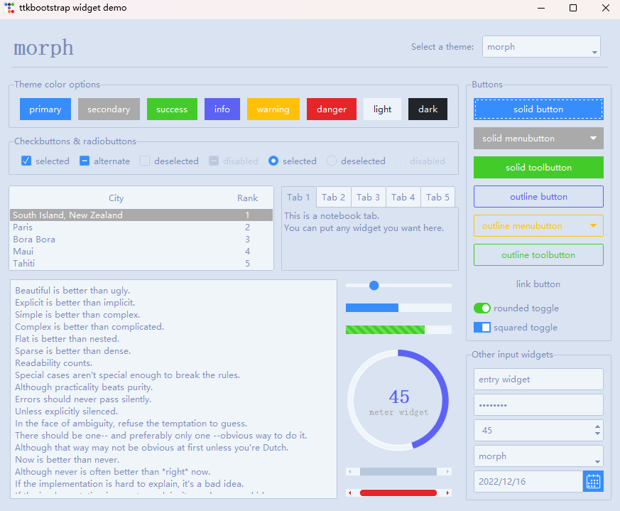 38 Tkinter Ttkbootstrap 主题 Ttkbootstrap主题创建 Csdn博客
