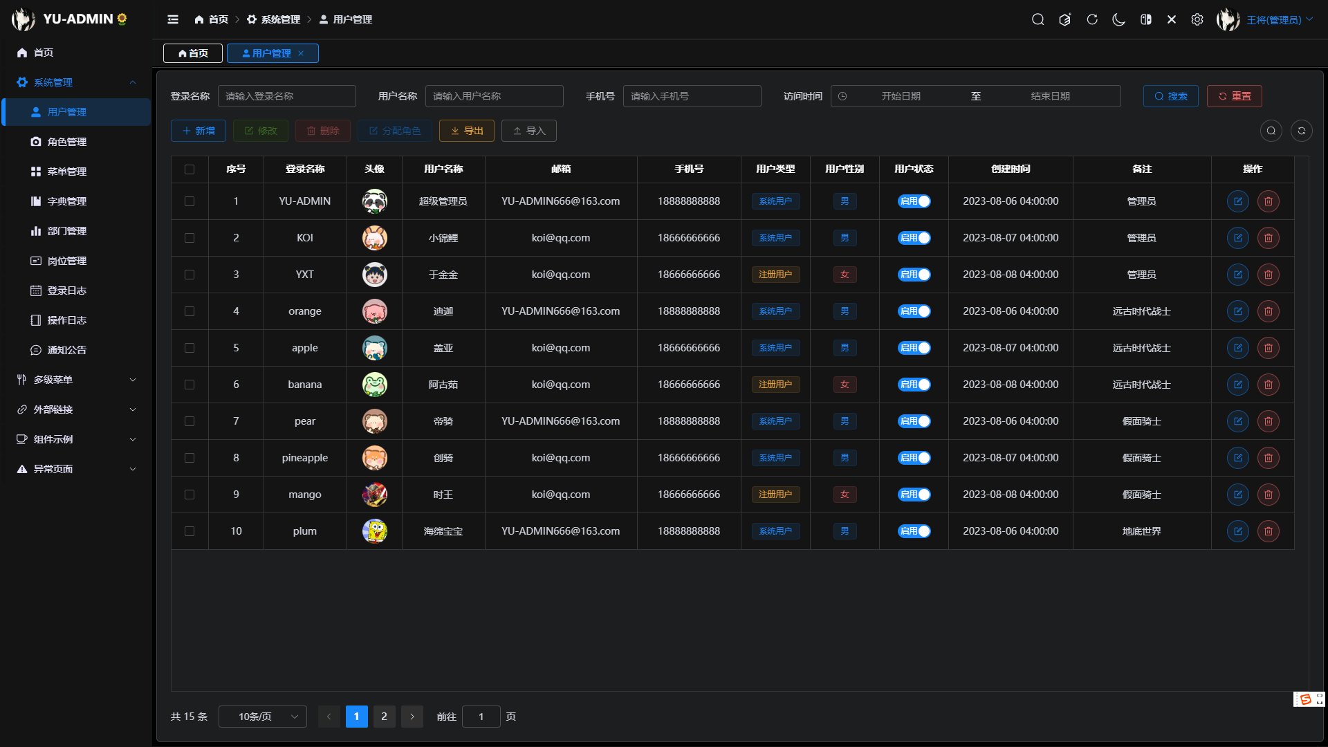 KOI-ADMIN全新ElementPlus [纯前端]管理平台_element plus后台模板-CSDN博客