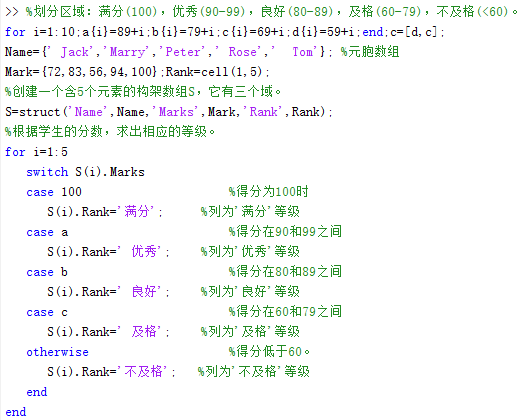 Matlab编程选择语句matlab编程 基本命令行语句周承轩的博客 Csdn博客 6519