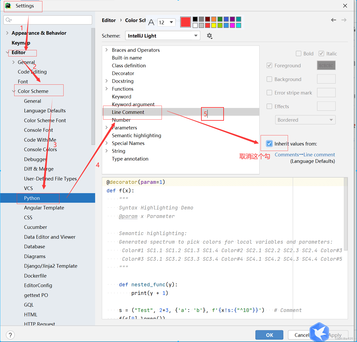 pycharm修改主题颜色和注释颜色的详细图文教程_pycharm代码颜色设置多一些-CSDN博客