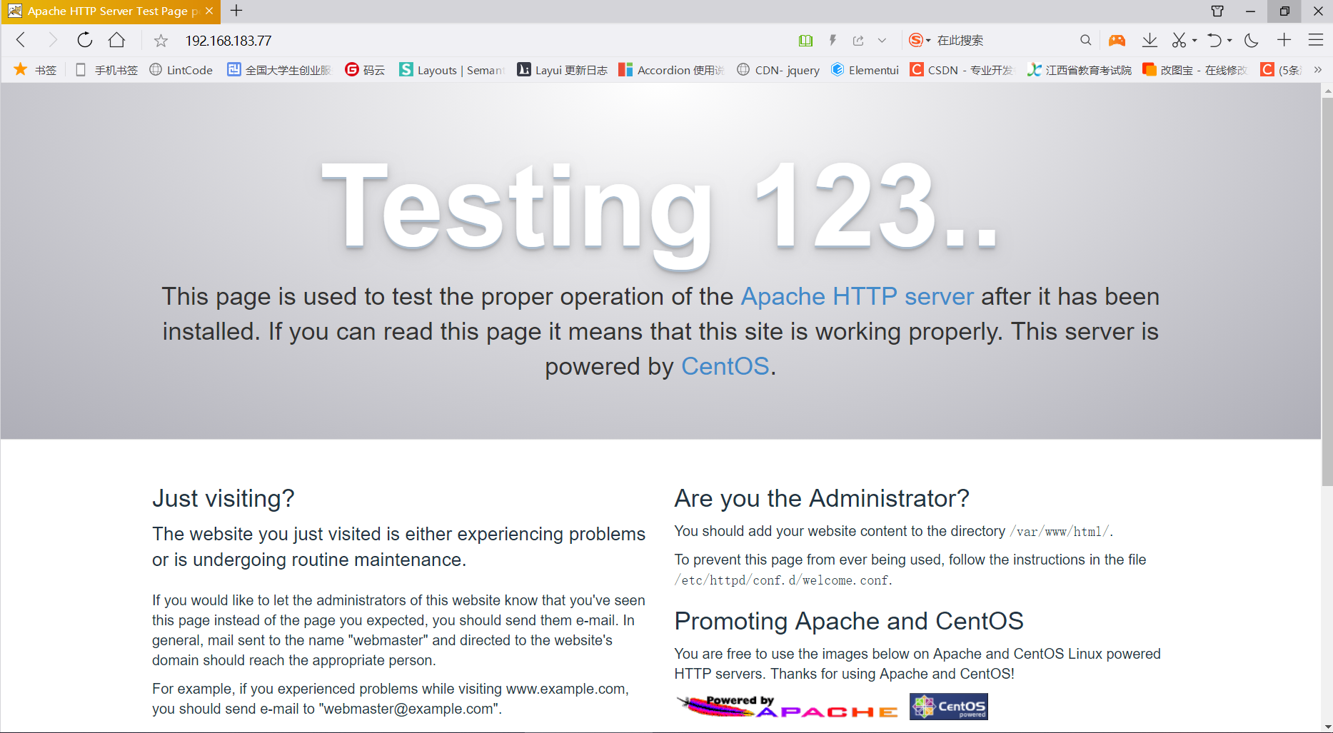 Linux（Centos7）搭建服务器（httpd）_怎么搭hppt协议服务器-CSDN博客