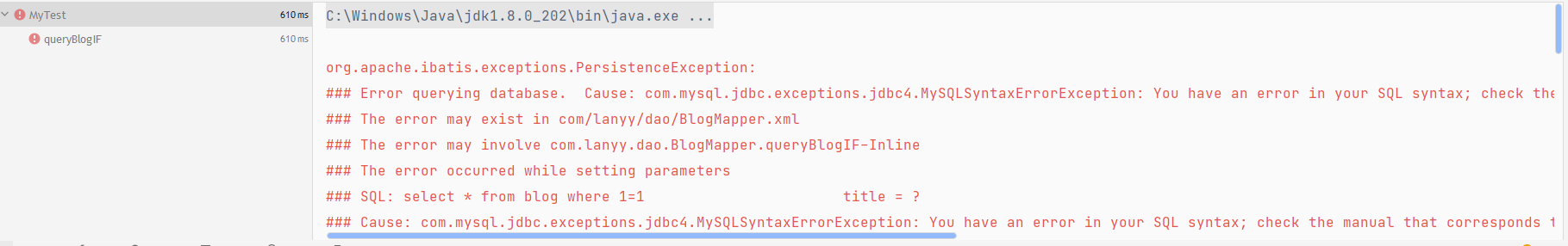 解决mysql报错error Querying Databasecause Commysqljdbcexceptionsjdbc4mysqlsyntaxerrorexception