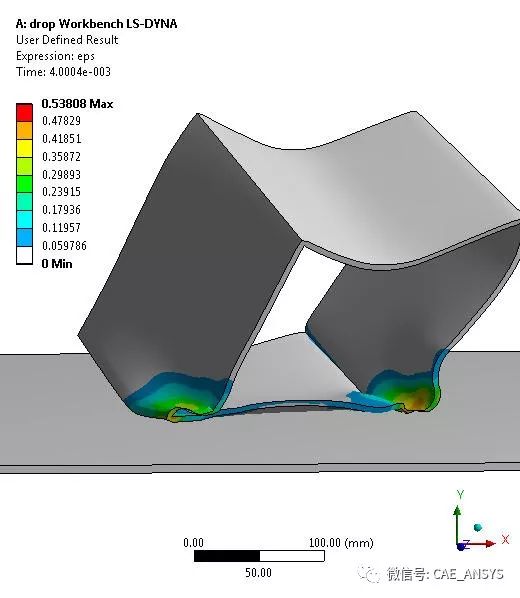 workbench应力应变曲线_workbench中Lsdyna跌落分析-CSDN博客