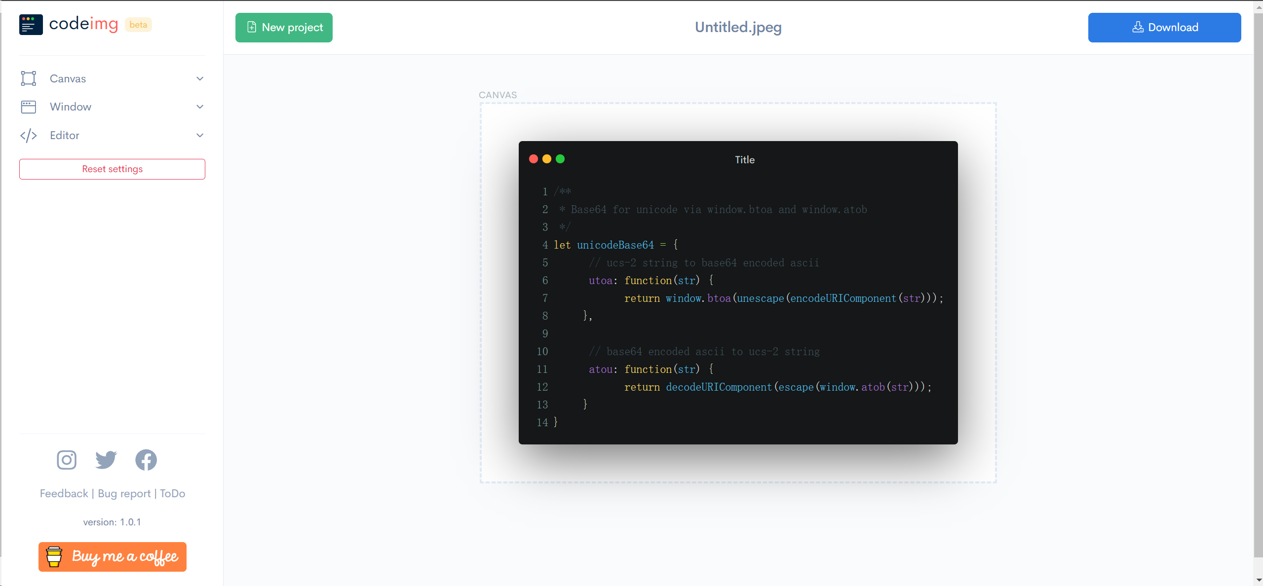 想要把代码片段转成图片？试试这几款在线工具_code-snapshot-CSDN博客