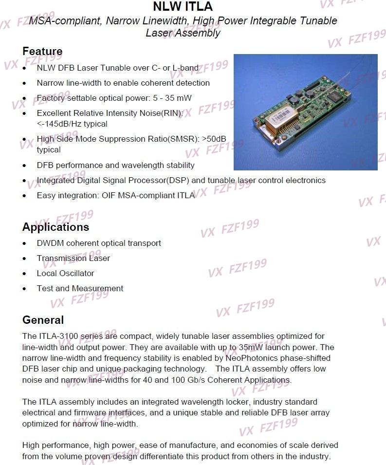 L波段可调激光源-ITLA-3100-L系列_itla光路结构-CSDN博客