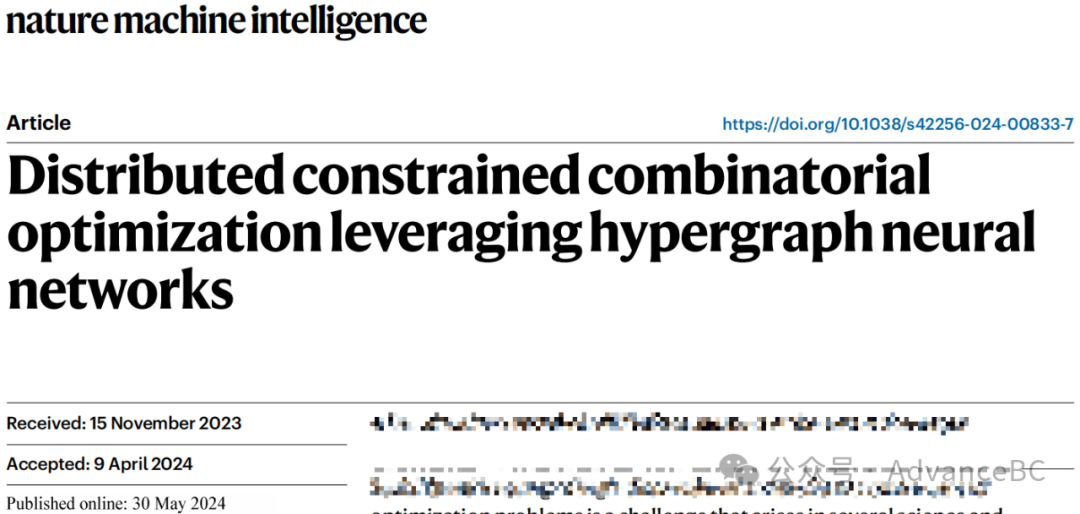 Nat. Mach. Intell. | 一文了解超图神经网络约束组合优化_distributed constrained combinatorial optimization-CSDN博客
