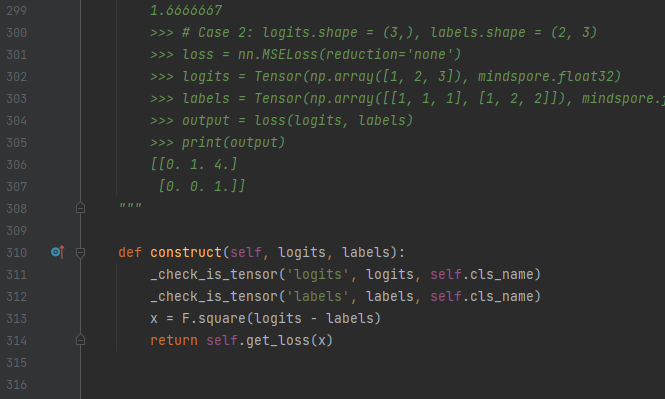 construct方法名称错误引起损失函数执行报错:The ‘sub‘ operation does not support the type [Tensor[Float32], None ...