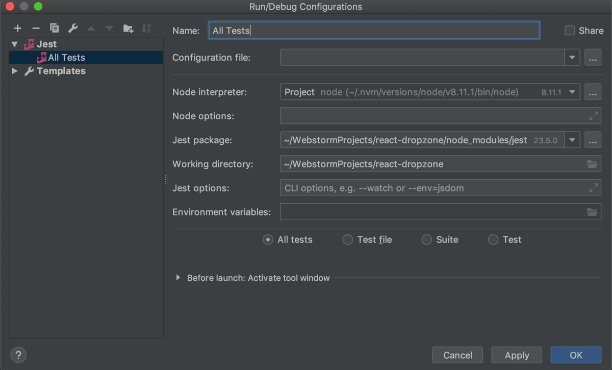  WebStorm Jest 