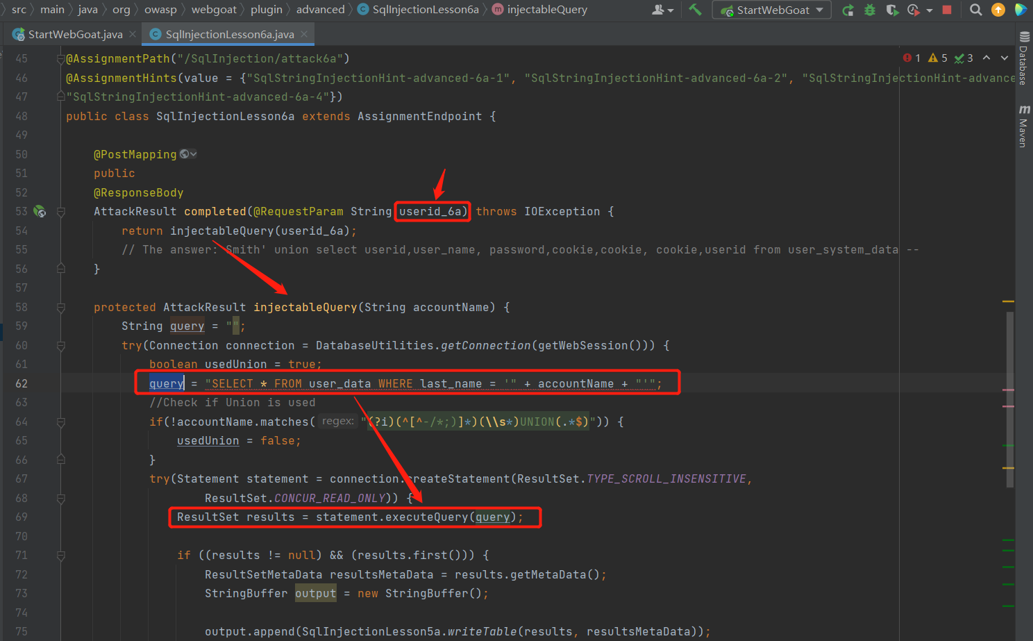 JAVA代码审计之WebGoat靶场SQL注入_webgoat8.0 sql注入-CSDN博客