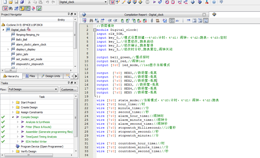 De2 115开发板的数字钟verilog电子钟电子表时钟代码下载de2 115开发板发明时间 Csdn博客 