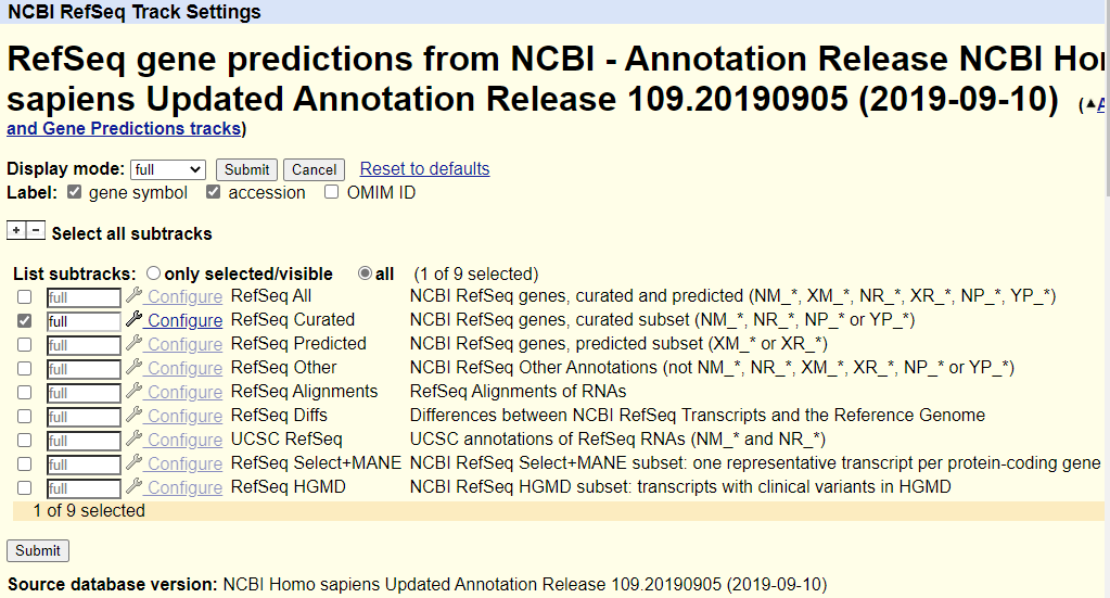 【UCSC Genome Browser】- Genes and Gene Predictions - NCBI RefSeq_ucsc ...