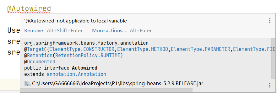 Autowired‘ not applicable to local variable_@autowired' not applicable to local variable-CSDN博客