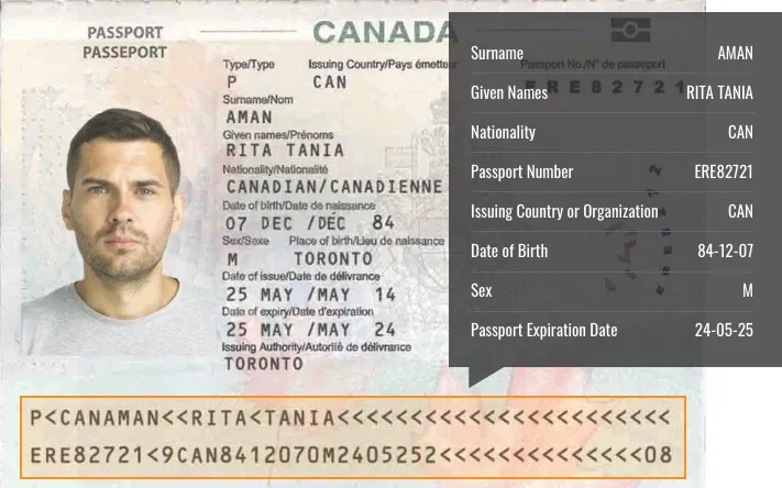扫描身份证和旅行证件上的机读区 (MRZ)-Dynamsoft-CSDN博客