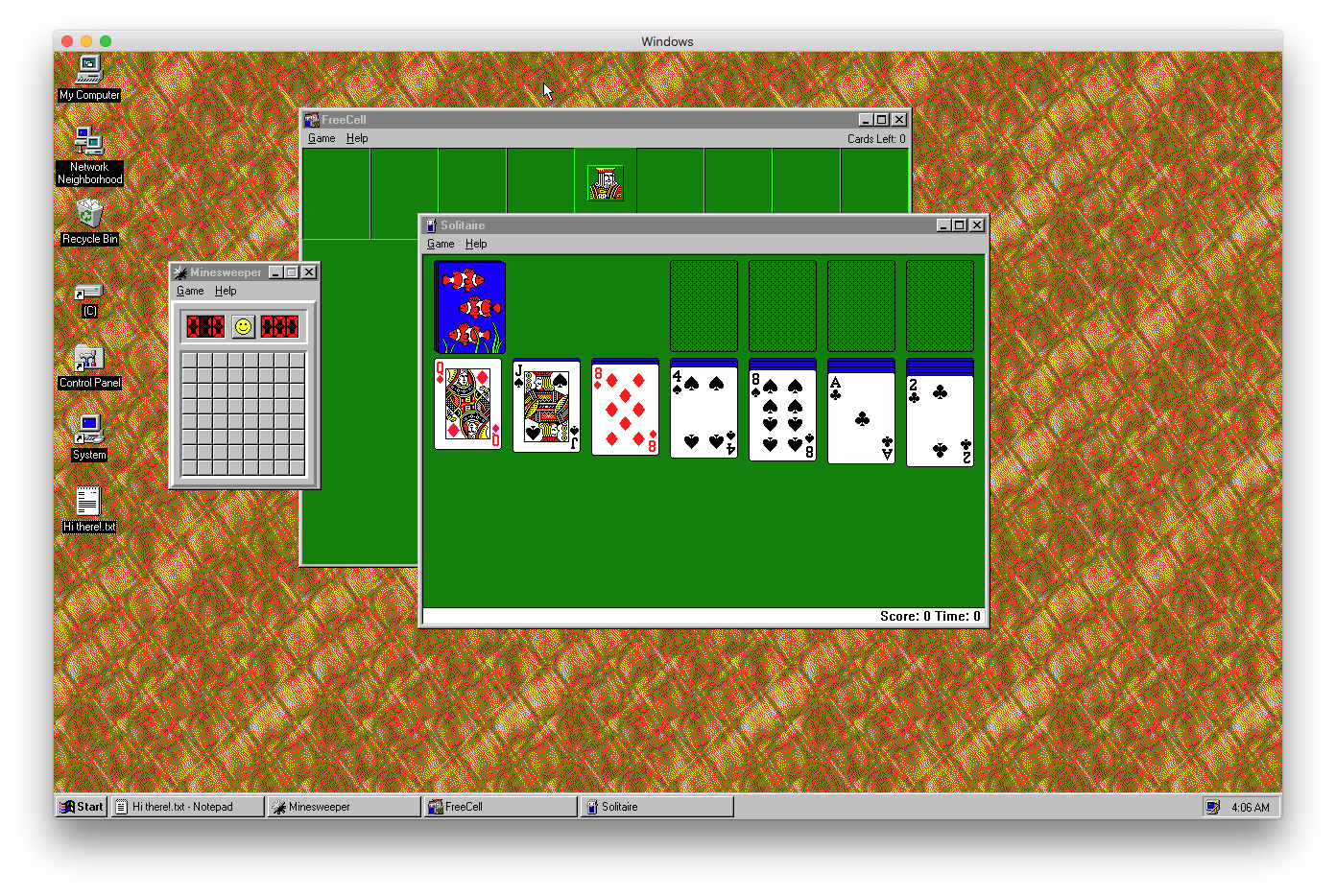 linux win95模拟,【重温经典】Windows 95 模拟软件--记忆中的扫雷和纸牌-CSDN博客