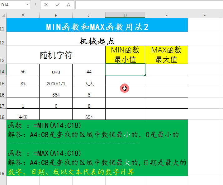 Max函数取日期最大值excel Min函数取最小值和max函数最大值的用法 Csdn博客 