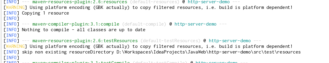 File encoding has not been set, using platform encoding GBK, i.e. build is platform dependent ...