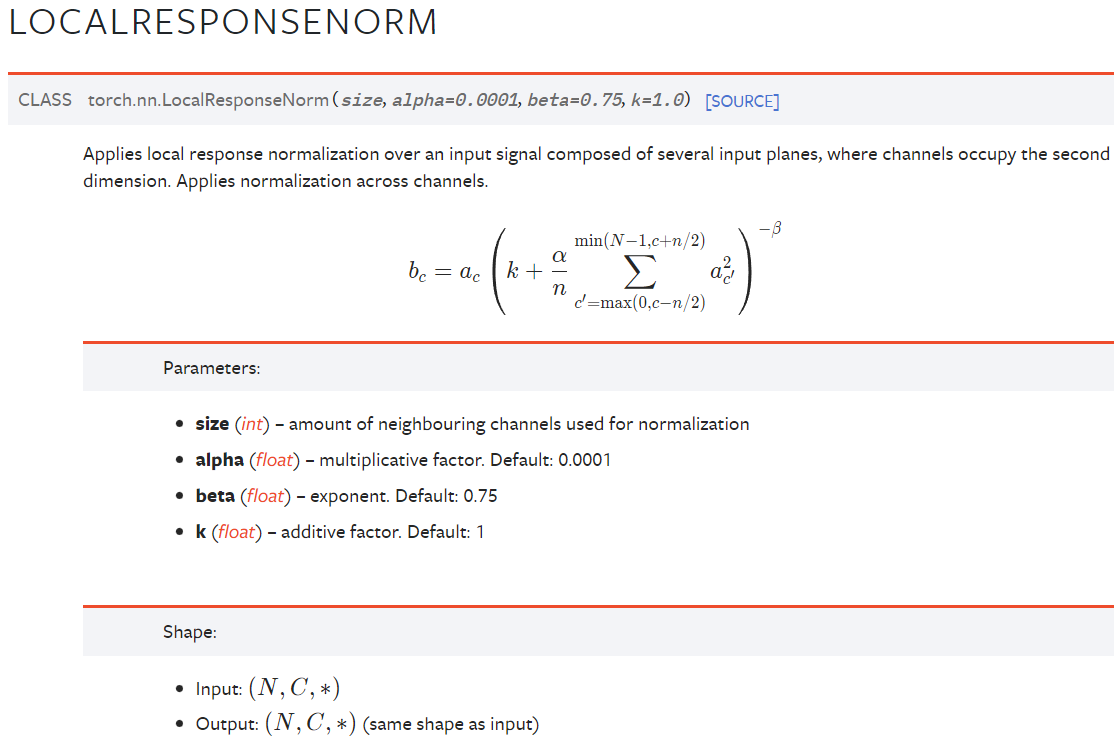 Mindspore中的lrn与pytorch中的localresponsenorm的区别 Csdn博客 