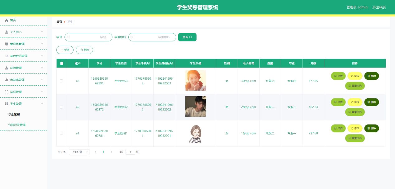 Ssm学生奖惩管理系统vue奖罚管理系统 Csdn博客