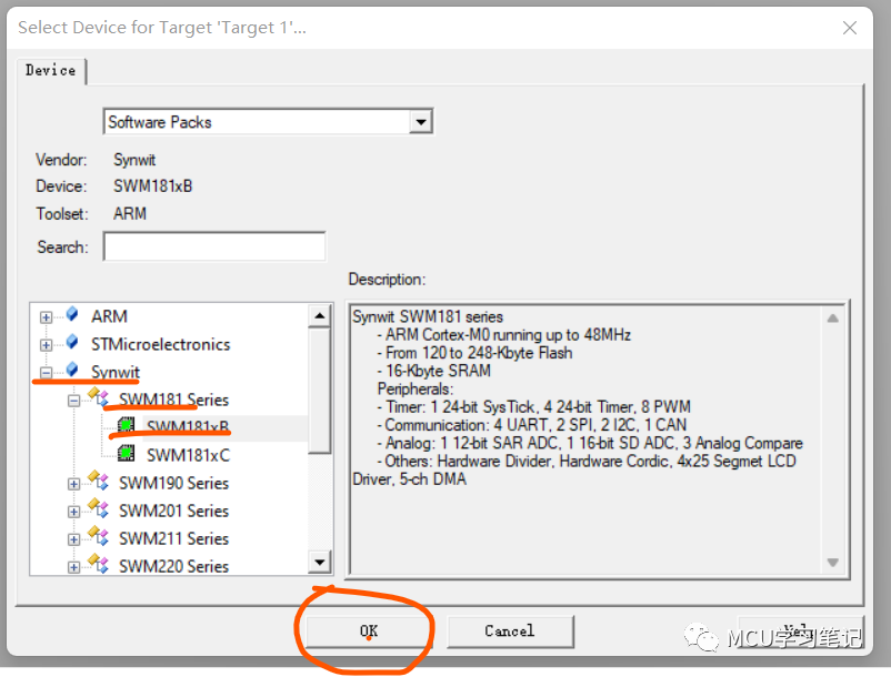 华芯微特SWM181学习笔记--GPIO应用与环境搭建_华芯微特swm181入门-CSDN博客