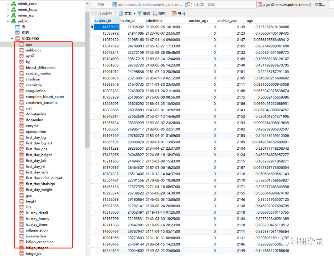 MIMIC-IV数据库视图一键配置_mimic iv 视图 csdn-CSDN博客