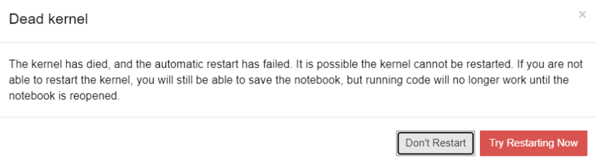 记录解决The kernel has died, and the automatic restart has failed.-CSDN博客