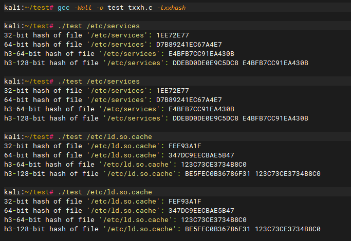 xxhash——快速计算哈希的C语言库_xxhash库-CSDN博客