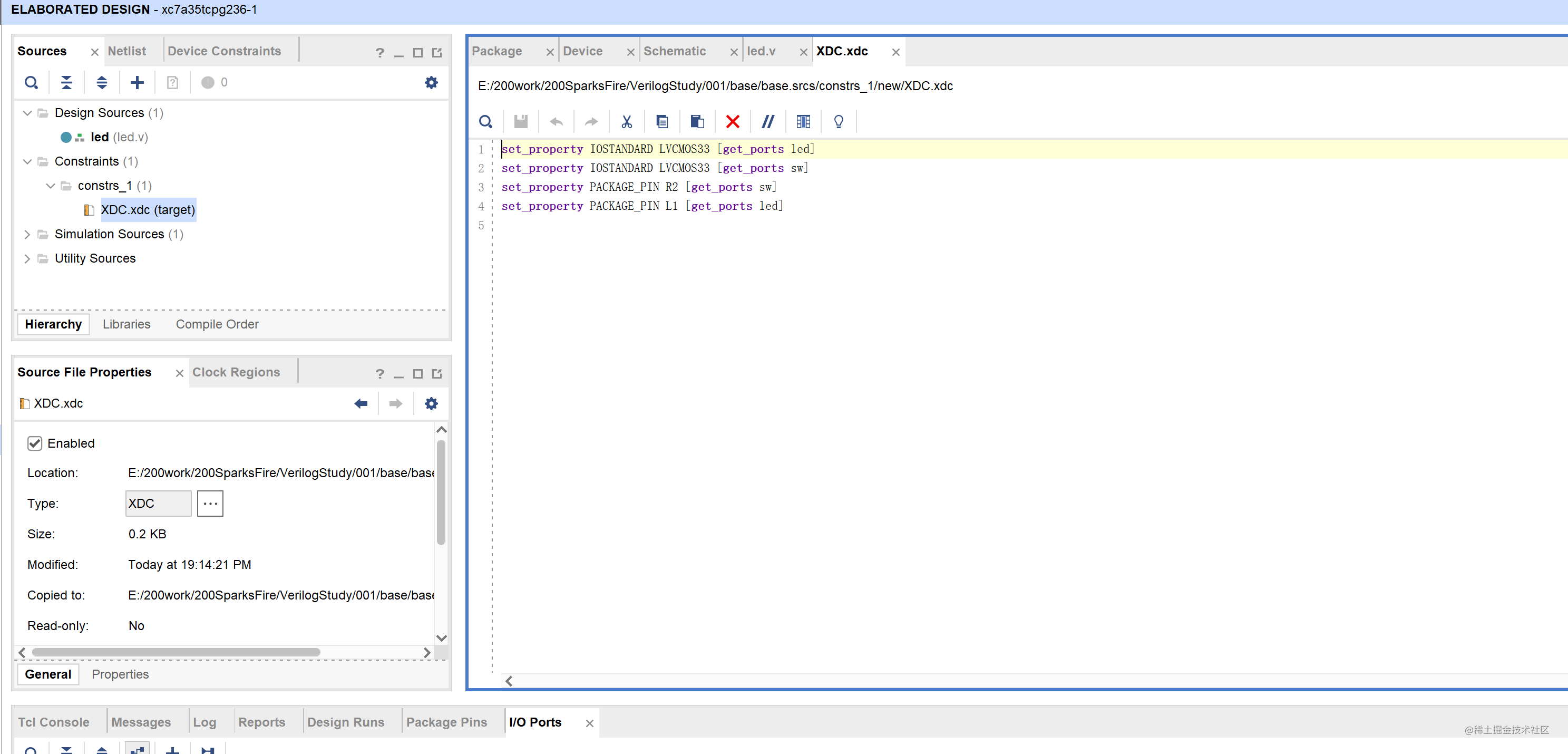 Verilog学习一： 控制LED灯的亮灭_verilog点亮led灯-CSDN博客