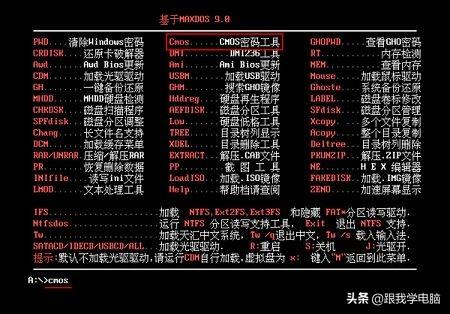 笔记本电脑bios密码清除工具_带你使用maxdos工具备份CMOS信息,或者清除CMOS密码...-CSDN博客