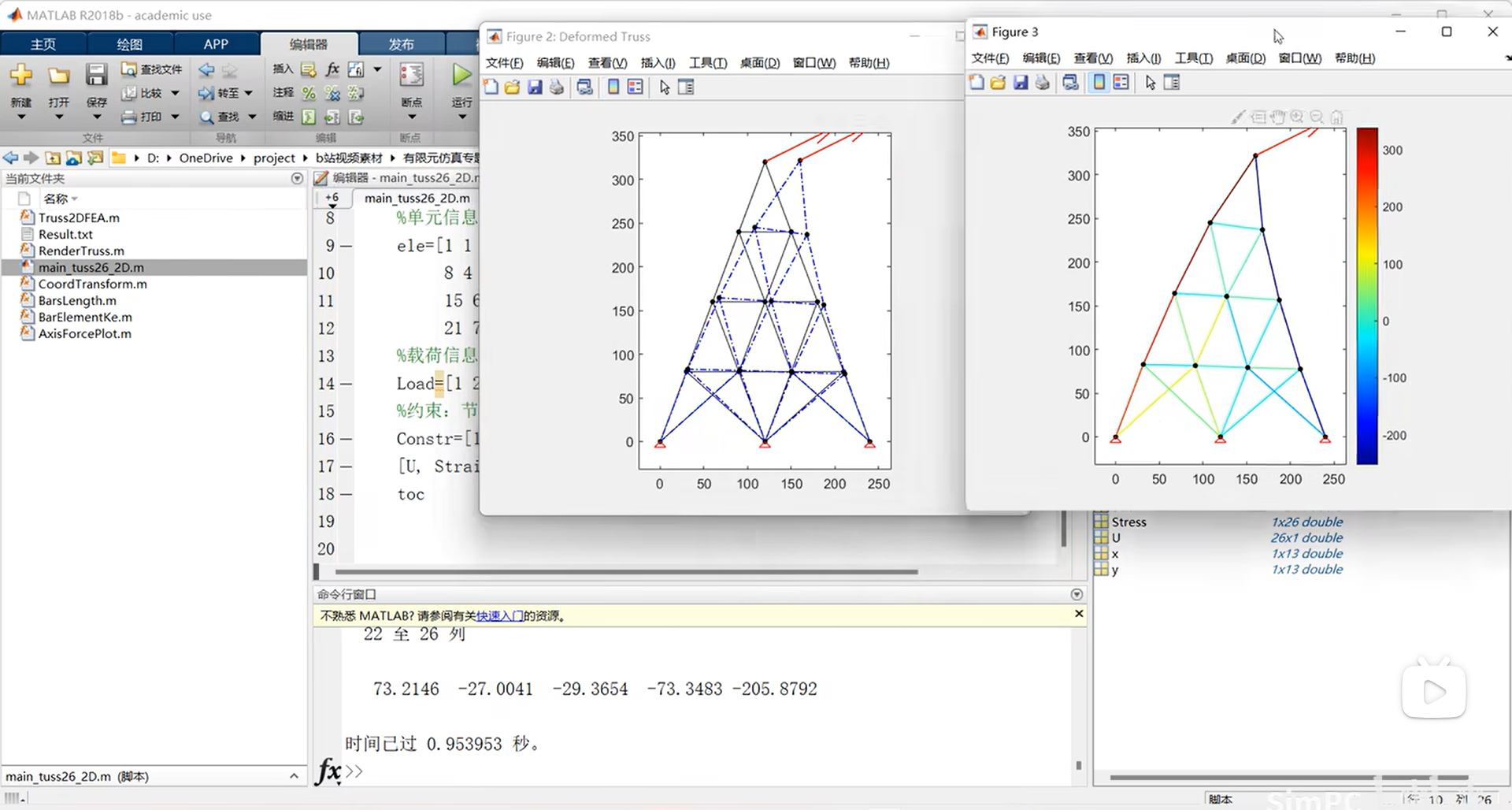 2d3d桁架结构matlab有限元编程 【matlab源码视频教程讲义ppt】 平面桁架 空间三维桁架 网架结构matlab三维空间桁架建模 Csdn博客
