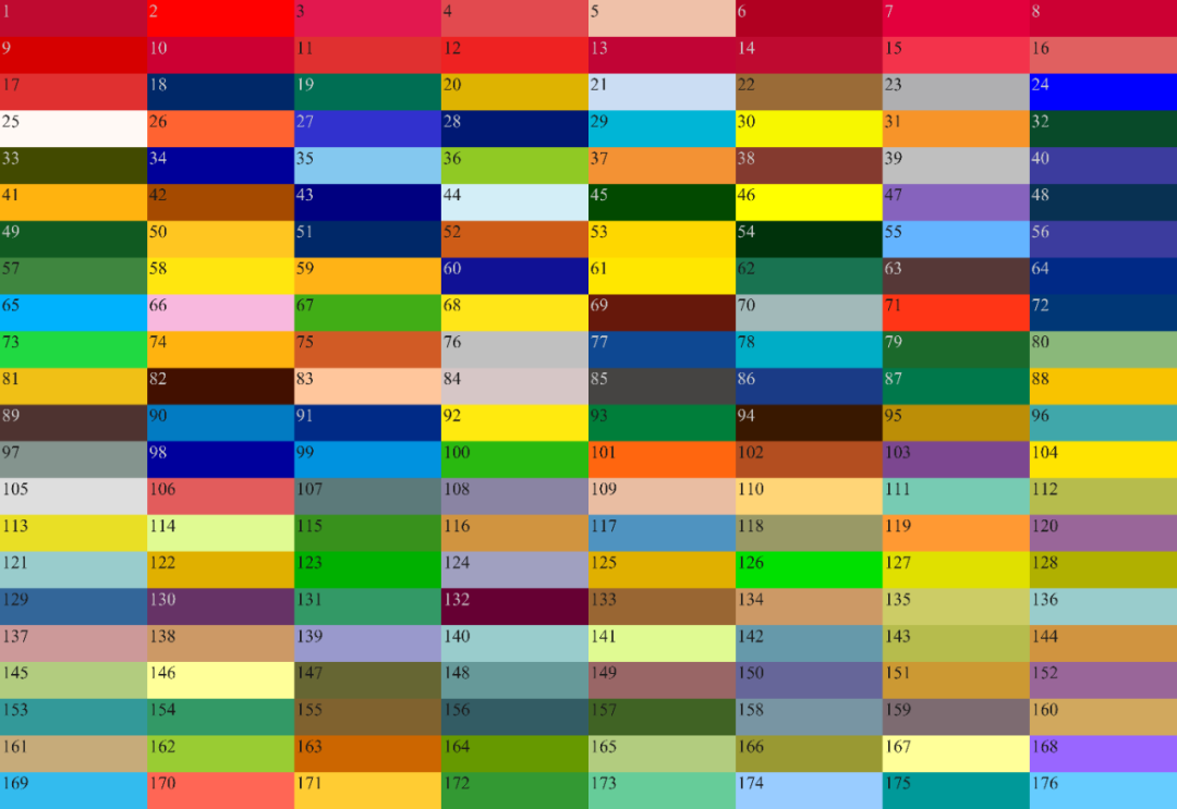 Matlab科研绘图颜色补充(特别篇5)—176种美国传统颜色_matlab 颜色代码 大全-CSDN博客