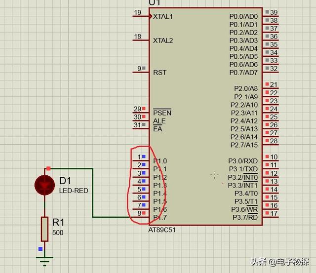 51单片机的p1口接收什么地址_自学单片机第一天：51单片机的构成，软件环境搭建...-CSDN博客