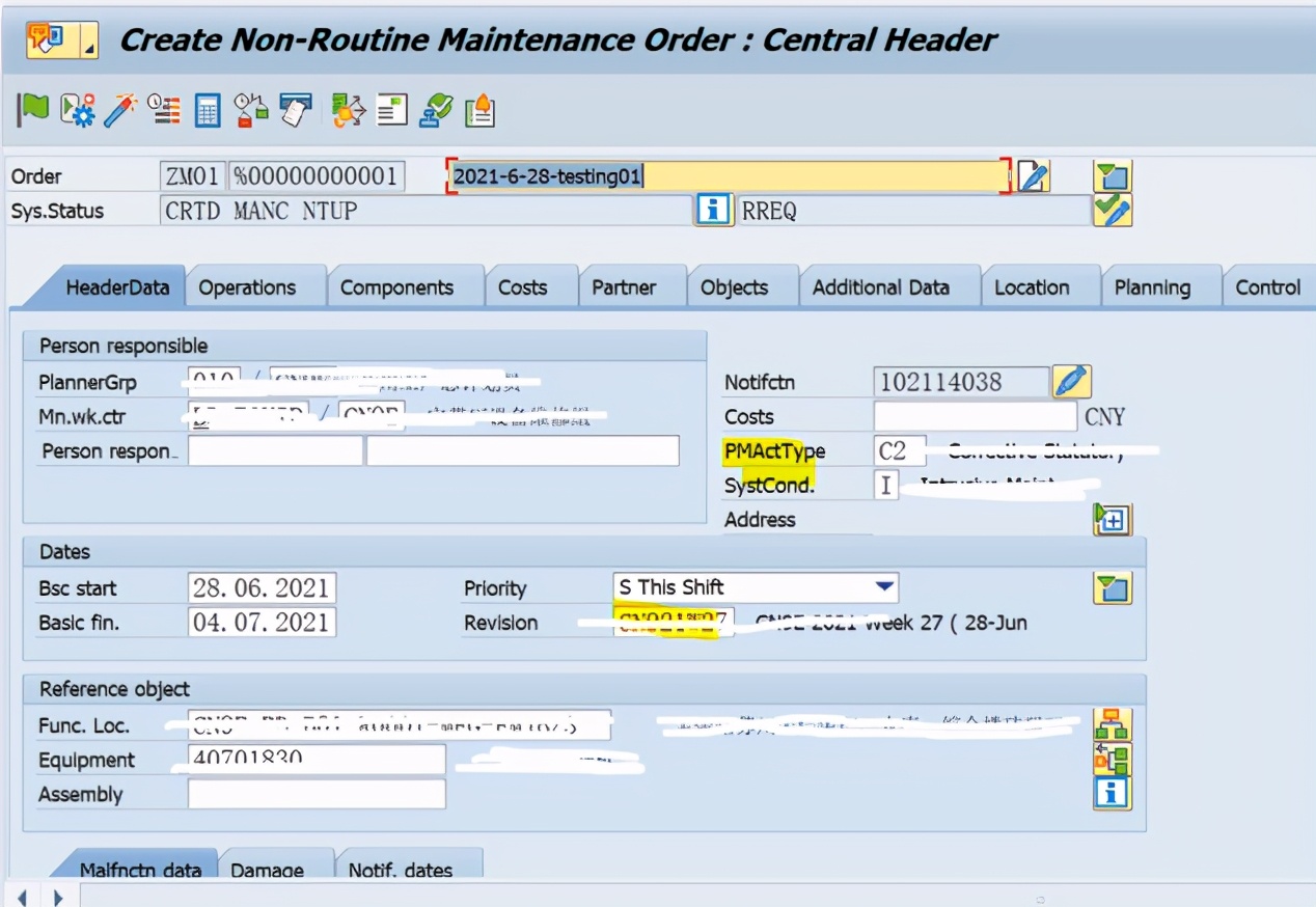 SAP PM 初级系列23 - IW22 事务代码里创建维修工单_sap创建维修工单-CSDN博客