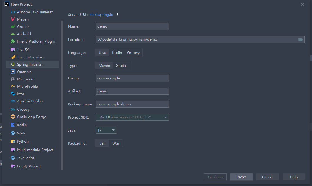 Spring Initializr私服搭建和定制化模板 Spring Initializer Server Url Csdn博客