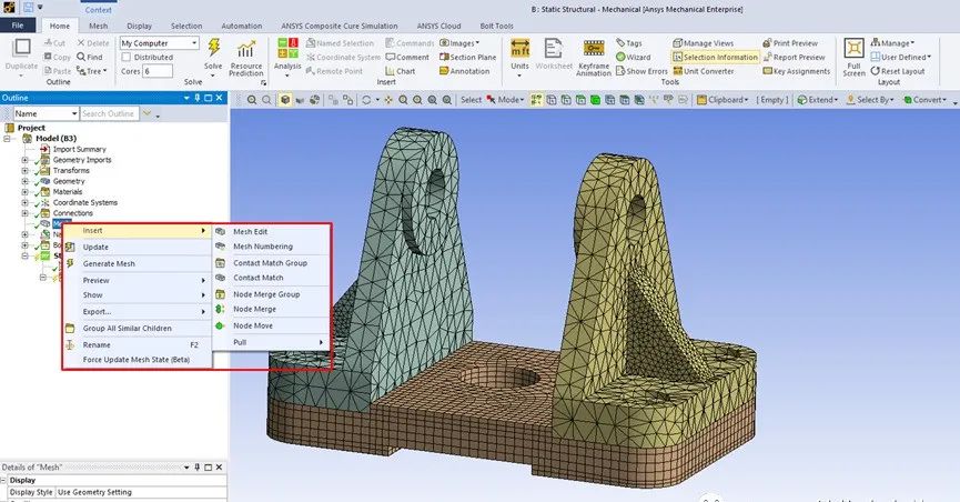 Ansys Mechanical｜编辑导入的External Models_ansys 加入外部载荷-CSDN博客