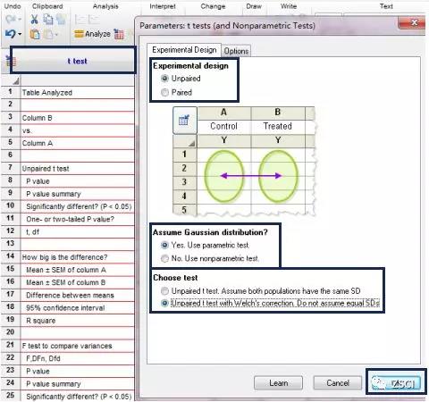 graphpad两组t检验_如何用 GraphPad prism进行 t 检验？-CSDN博客