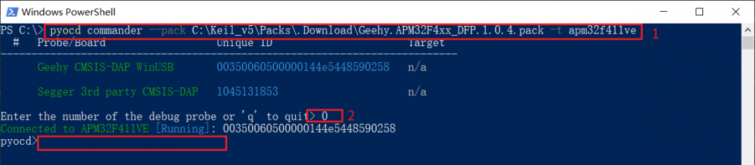 [APM32F4]【技术分享】APM32F411的pyOCD命令行操作_pyocd.exe教学-CSDN博客