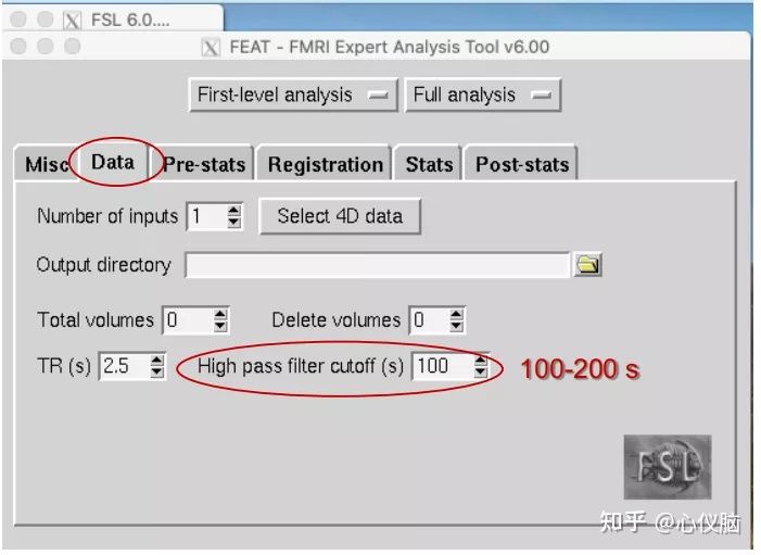 利用FSL进行核磁数据处理(使用GUI/代码)_fsl中设计矩阵中的行数与输入数据中的 "时间点 "数不匹配_psybrain的博客-CSDN博客