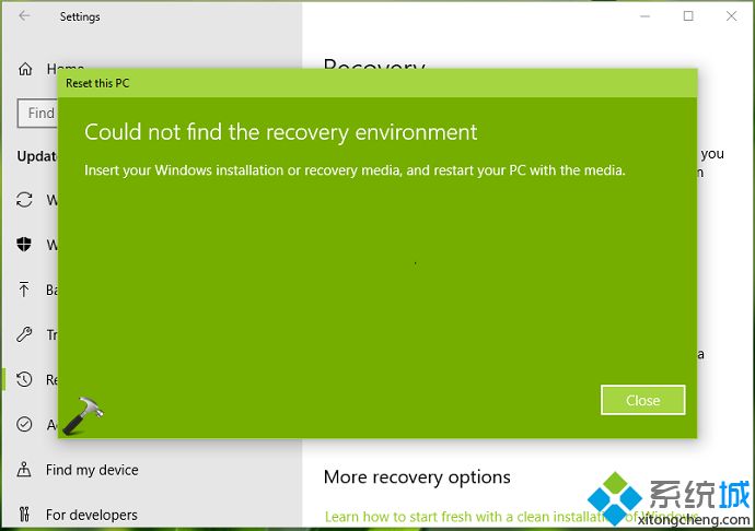 Win10系统中找不到Recovery Environment恢复环境如何解决-CSDN博客