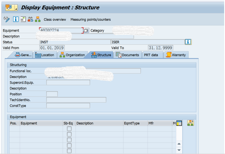 SAP PM 入门系列2 - IE03显示设备主数据_sap为什么equi里有设备号但是ie03查不到-CSDN博客
