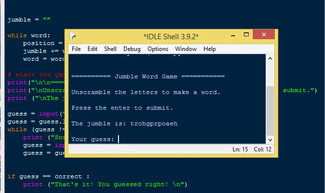 Python趣味编程 简单的混乱文字游戏 Csdn博客