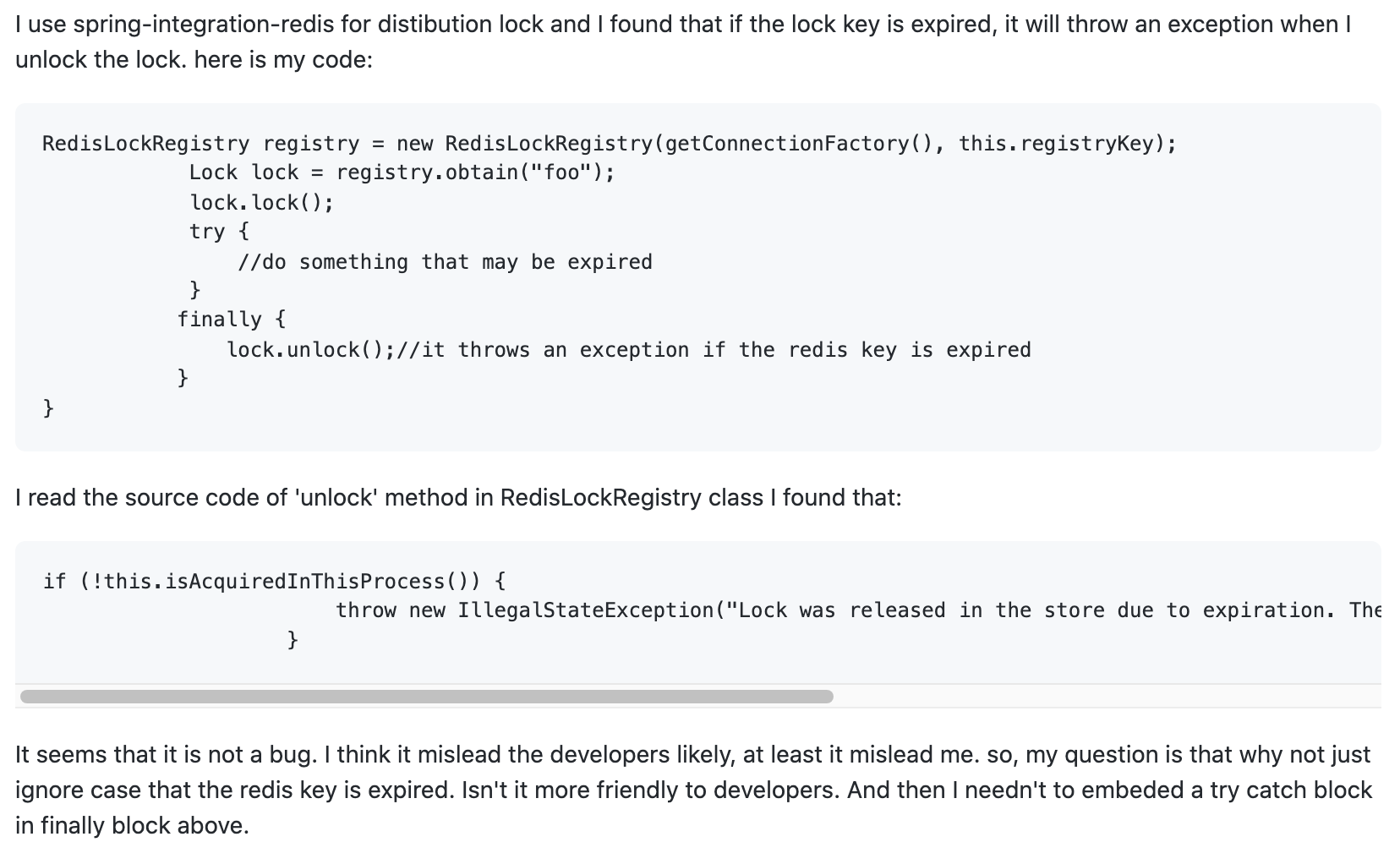 Redis release lock error Lock Was Release in the Store Due to ...