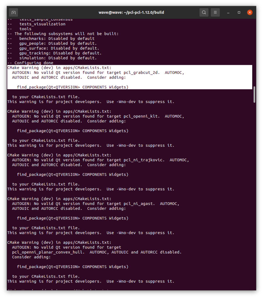 Ubuntu20.04安装PCL1.12（带GPU）_ubuntu pcl 1.12-CSDN博客